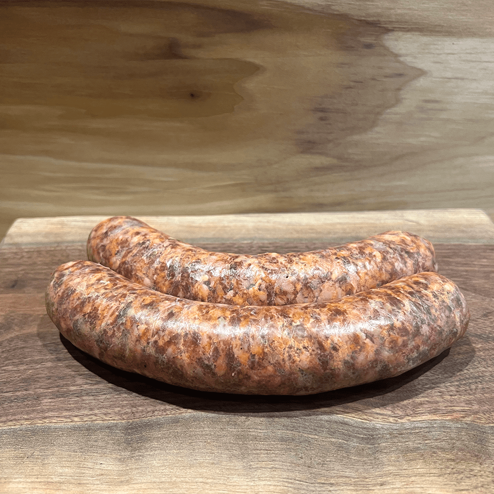 Ultimate Bacon Cheeseburger Sausage | The Chopping Block Meat Market